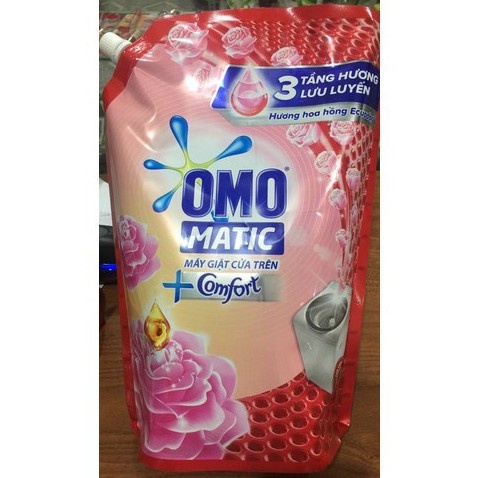 Nước Giặt Omo Matic Cửa Trên Comfort 3 Tầng Hương Hoa Hồng 2.3kg ...
