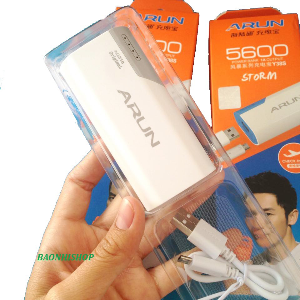 Pin sạc dự phòng Arun Y38S 5600mAh | Shopee Việt Nam