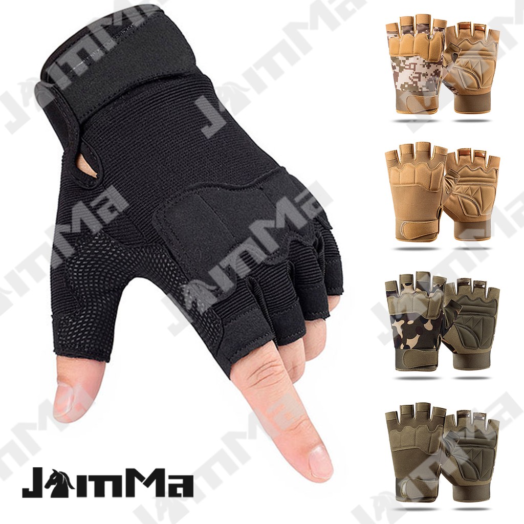 Military Style Open Toe Gloves For Men And Women | Shopee Việt Nam