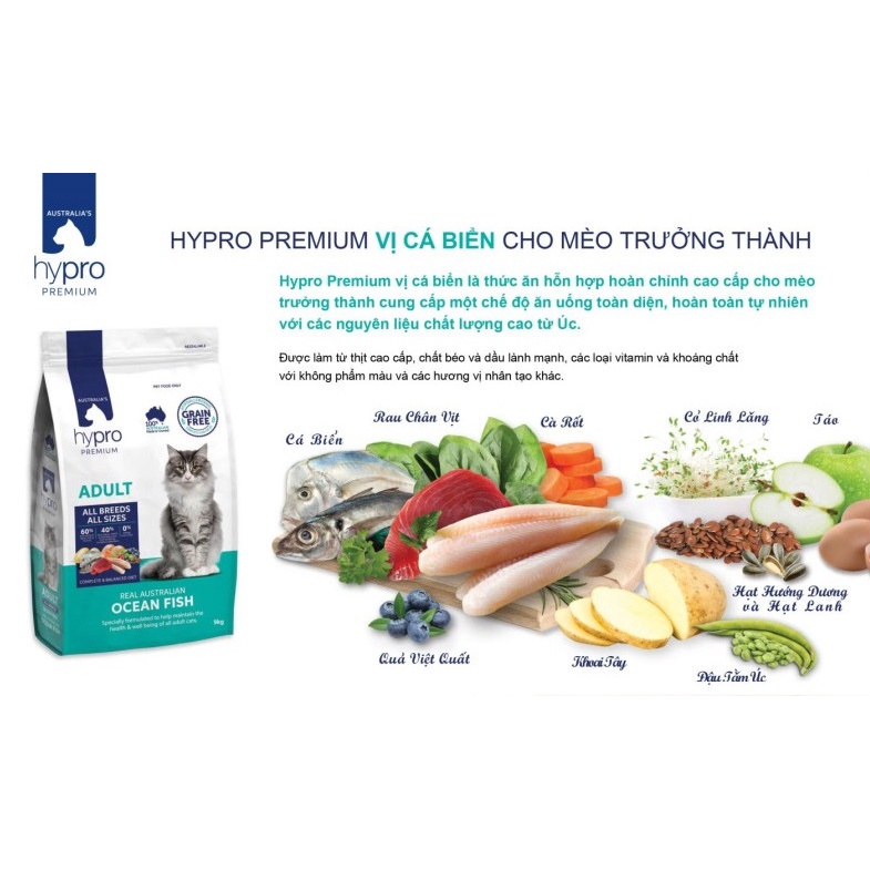 Thức ăn mèo HYPRO PREMIUM REAL OCEAN FISH BAO 9KG | Shopee Việt Nam