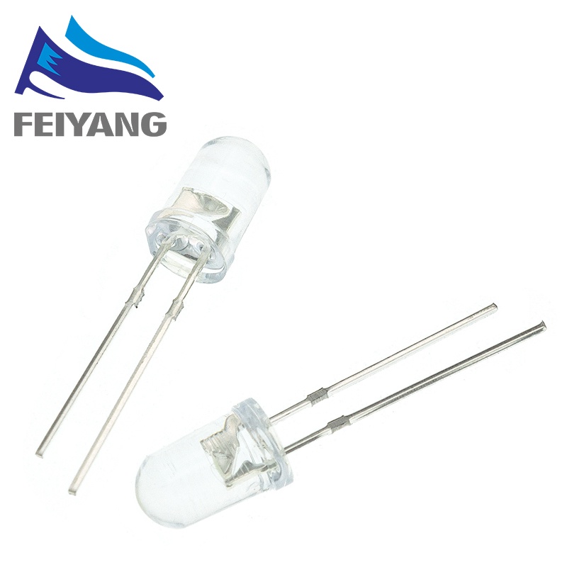 Bộ 100 Đèn LED Diode 5mm 2V 3V PCB Ánh Sáng Trắng / Đỏ / Xanh Lá / Vàng ...