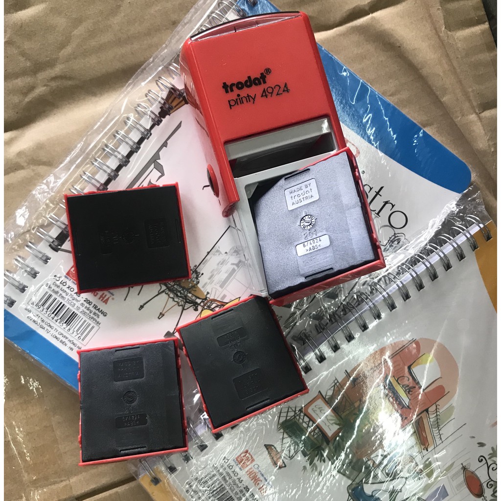 Nguyên con dấu mới, chưa gồm nội dung Trodat 4924 Shiny S542 S538 S530 ...