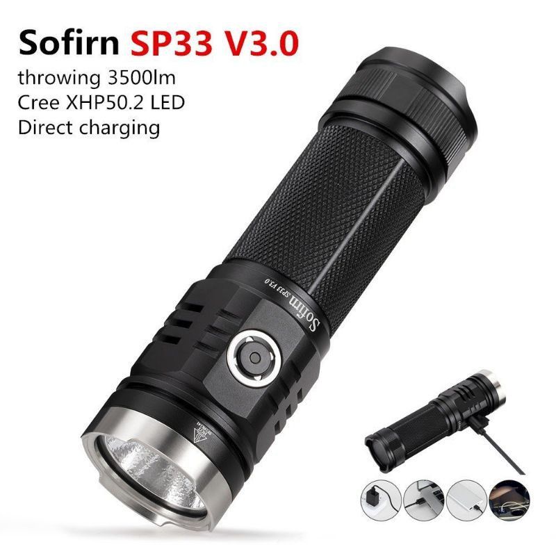 Đèn pin Sofirn SP33 V3.0 - XHP50.2 - 3500lm - pin 26650 5500mAh - Chiếu toả rộng - xa ~200m ...