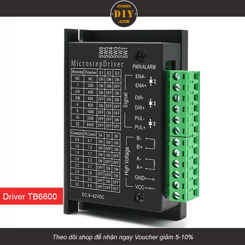 Driver TB6600 - Trình điều khiển động cơ bước Step motor 2 pha | Shopee ...