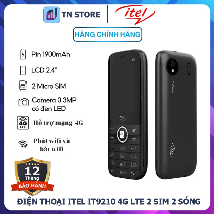 Điện Thoại ITEL IT9210 4G LTE - Kết nối+hỗ trợ phát Wifi - Camera 0.3MP - Chính Hãng - Bảo Hành ...