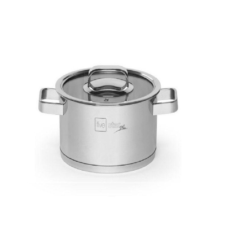 Nồi inox 304 thân cao 3 đáy nắp kính 16cm FIVESTAR N16NKB | Shopee Việt Nam