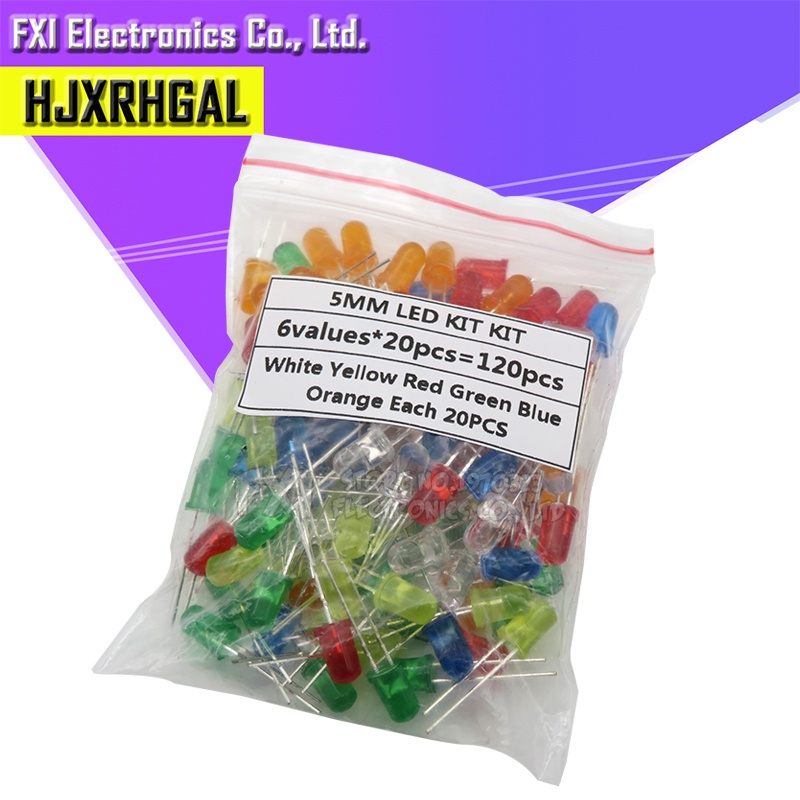 Set 120 Đèn LED 6 Màu X 20 Bóng 5mm Đa Dụng Chất Lượng Cao | Shopee ...