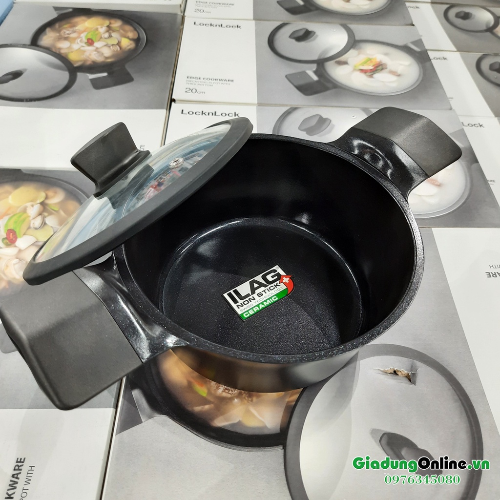 Nồi Chảo Siêu Chống Dính ILAG LocknLock EDGE CAC2011 - CAC2411 - CAS1811 (Đáy từ) | Shopee Việt Nam