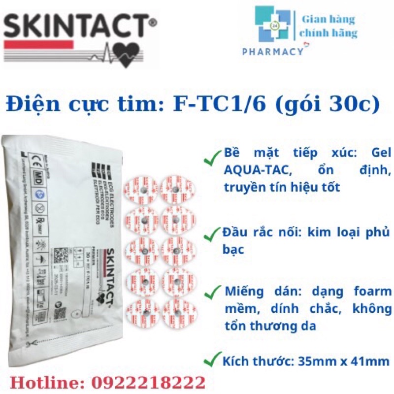 Điện cực tim skintact F-TC1/6 (gói 30c) | Shopee Việt Nam