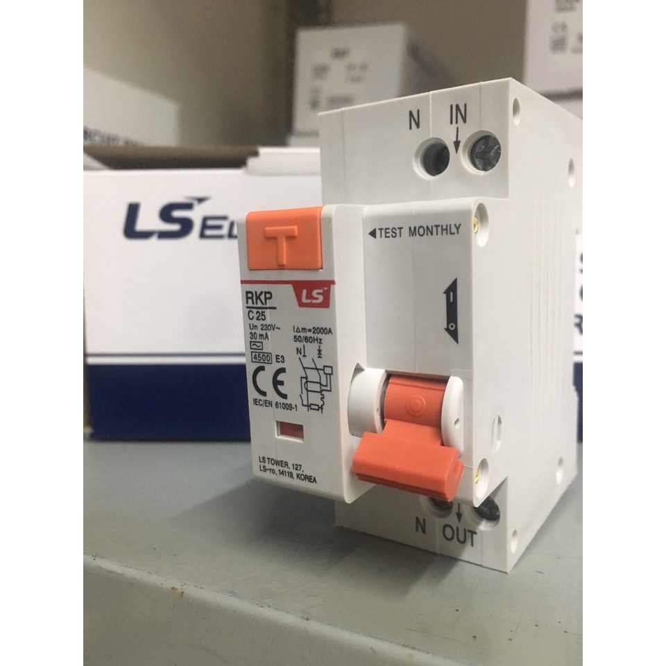 CB chống rò điện và bảo vệ quá tải RCBO RKP 1P+N 25A 30mA 4.5kA chính hãng LS | Shopee Việt Nam