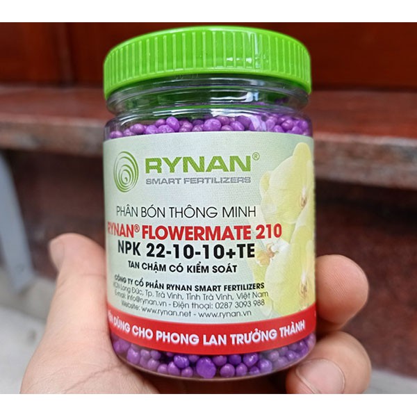 Phân Tan Chậm RYNAN FLOWERMATE 210 lọ 150g, Phân Bón Thông Minh NPK 22 ...