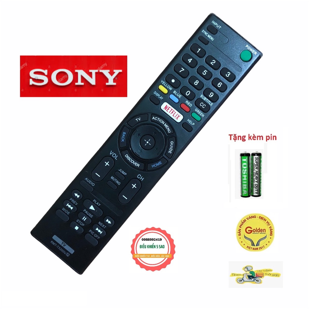 Điều khiển tivi Sony RMT-TX200U vào mạng internet loại tốt zin theo máy ...