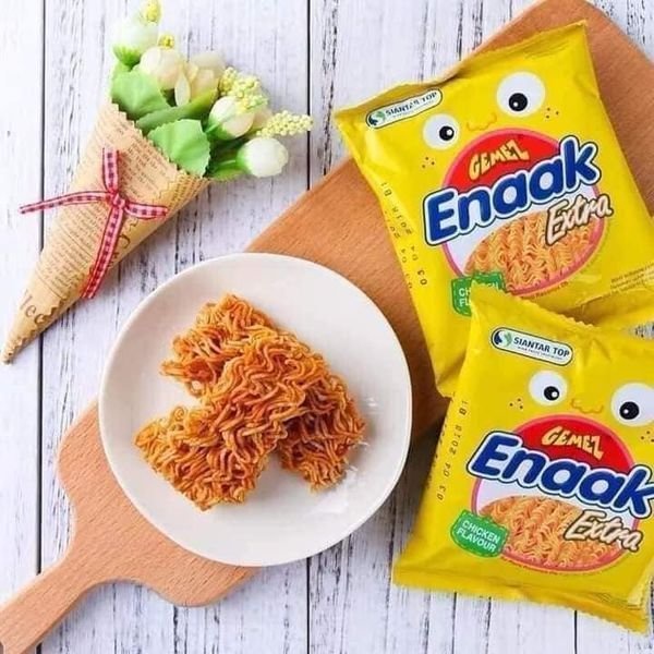 Mì Ăn Sống (Snack mì) Enaak Hàn Quốc Vị Gà 24 gói x30g + Mì Ăn Sống ...