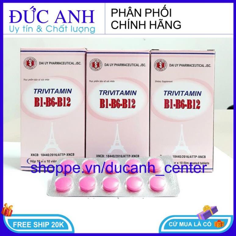Vitamin 3B - Trivitamin B1-B6-B12 - hộp 100 viên | Shopee Việt Nam