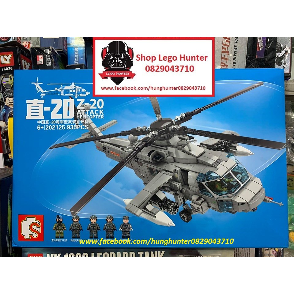 Lego Army Sembo Block 202125 Attack Helicopter máy bay trực thăng chiến ...