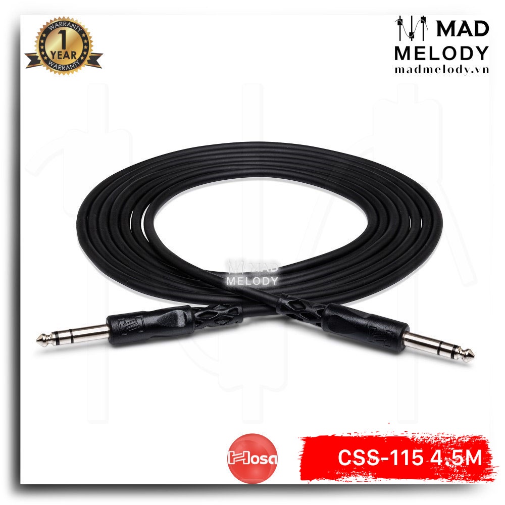 Hosa Balanced Interconnect CSS-115 (4.5m) (1/4in TRS - 1/4in TRS) [Dây ...
