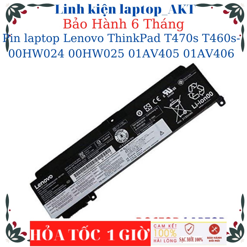 [Pin zin]Pin laptop Lenovo ThinkPad T470s T460s- 00HW024 00HW025 ...
