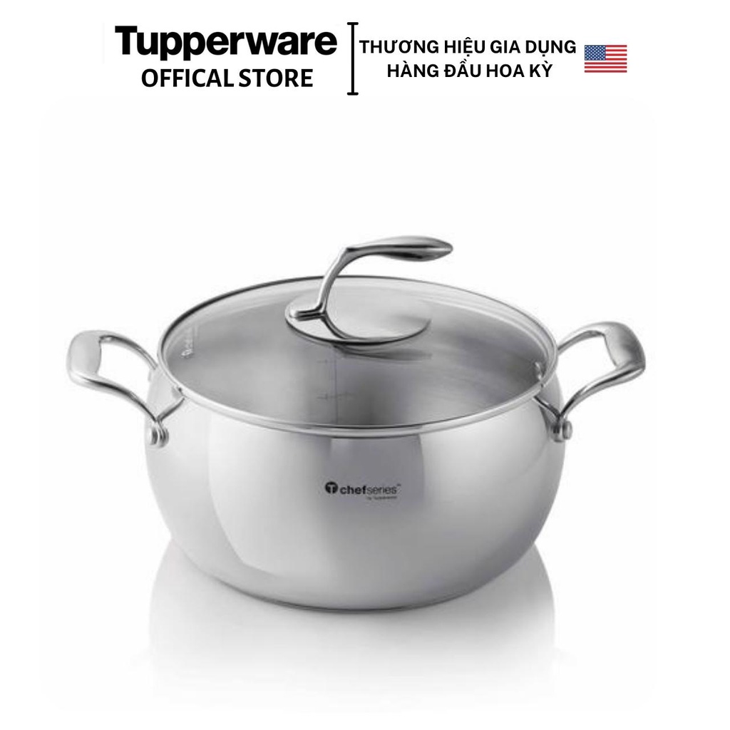 Nồi/ quánh Tupperware TChef Series Casserole dung tích 2.4L/3.8L/5.7L ...