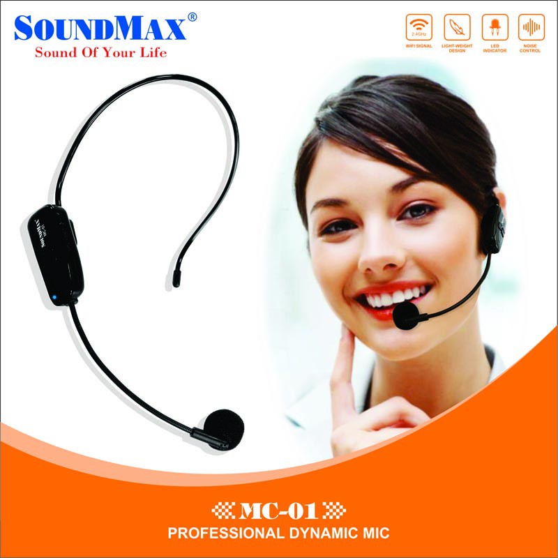 Microphone đeo tai không dây SoundMax MC-01 | Shopee Việt Nam