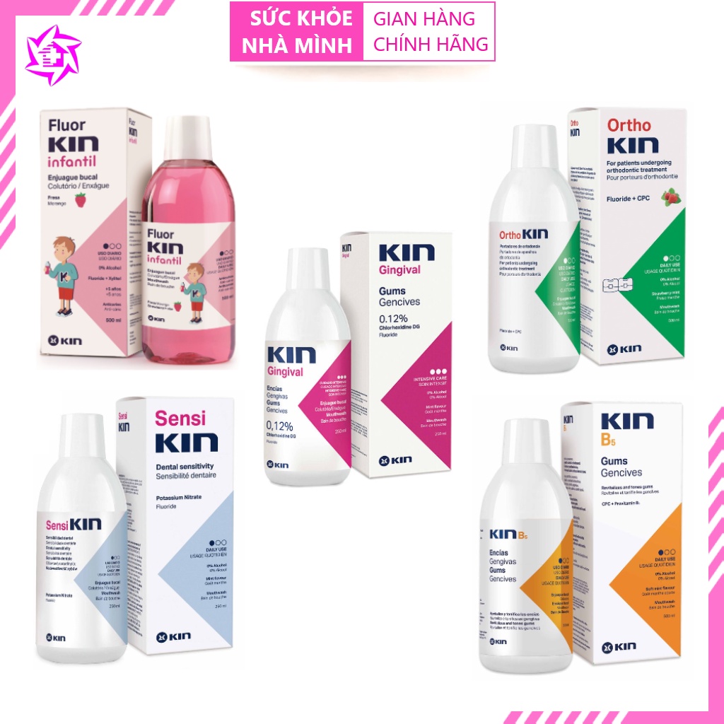 SKNM | Nước súc miệng Kin Viêm Nướu, Phục hồi KinB5, Sensikin Ê Buốt ...
