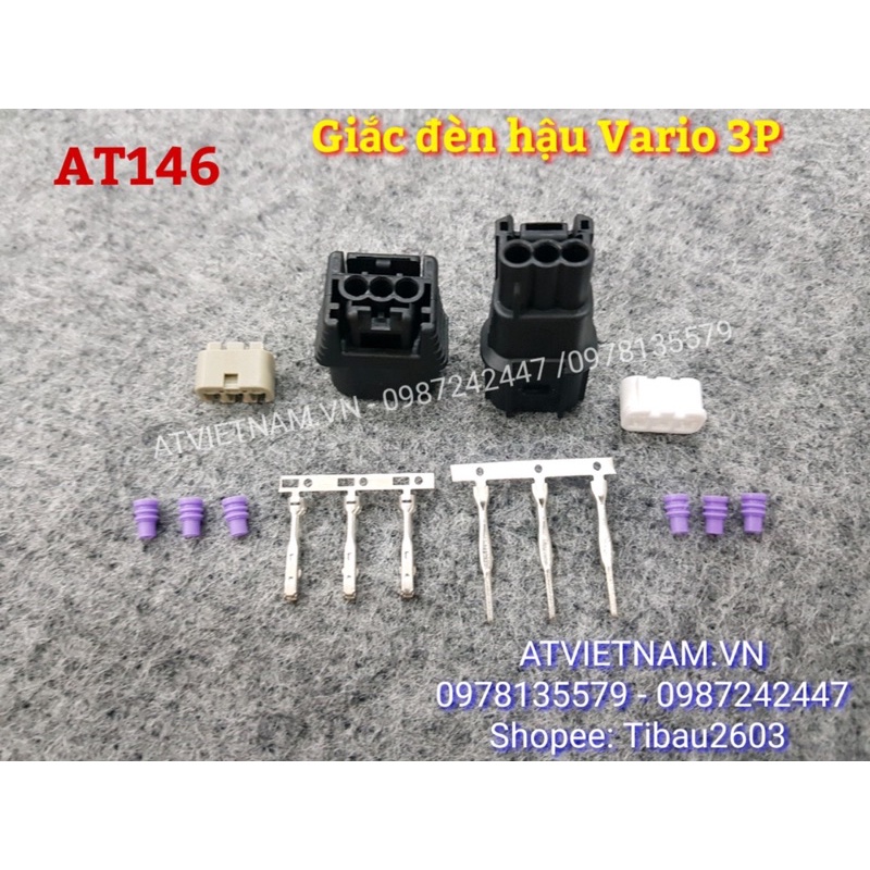 Bộ giắc 3P đèn Hậu Vario 125/150 - AT146 ( bịch 5 bộ) | Shopee Việt Nam
