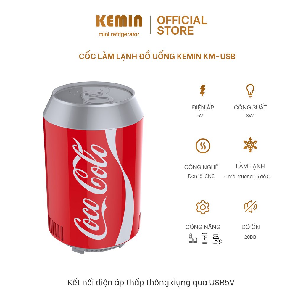 Cốc làm lạnh đa năng 5V Kemin KM-USB trên ô tô - văn phòng - gia đình | Shopee Việt Nam