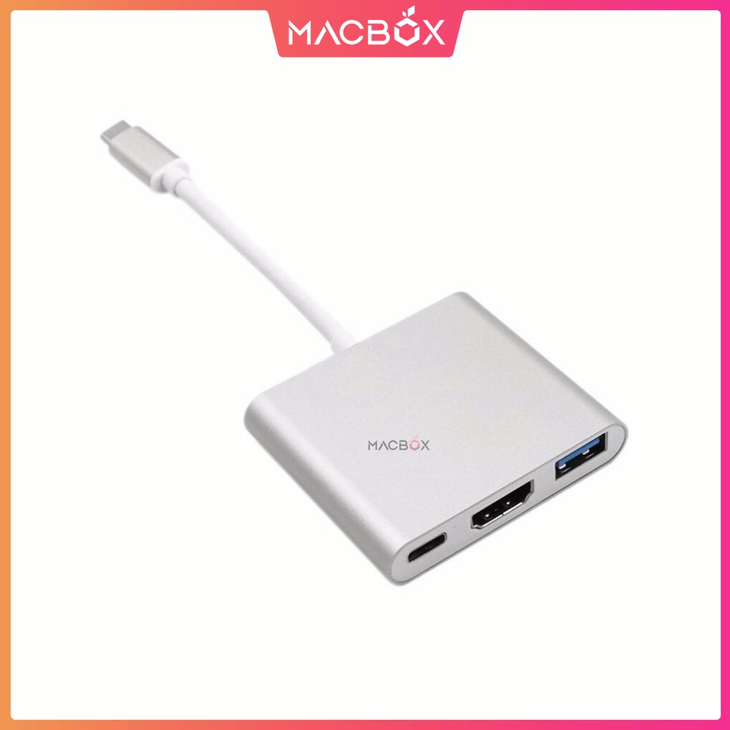Hub Type C 3in1 - Cổng chuyển đổi HUB USB Type-C to HDMI, USB 3.0, PD ...
