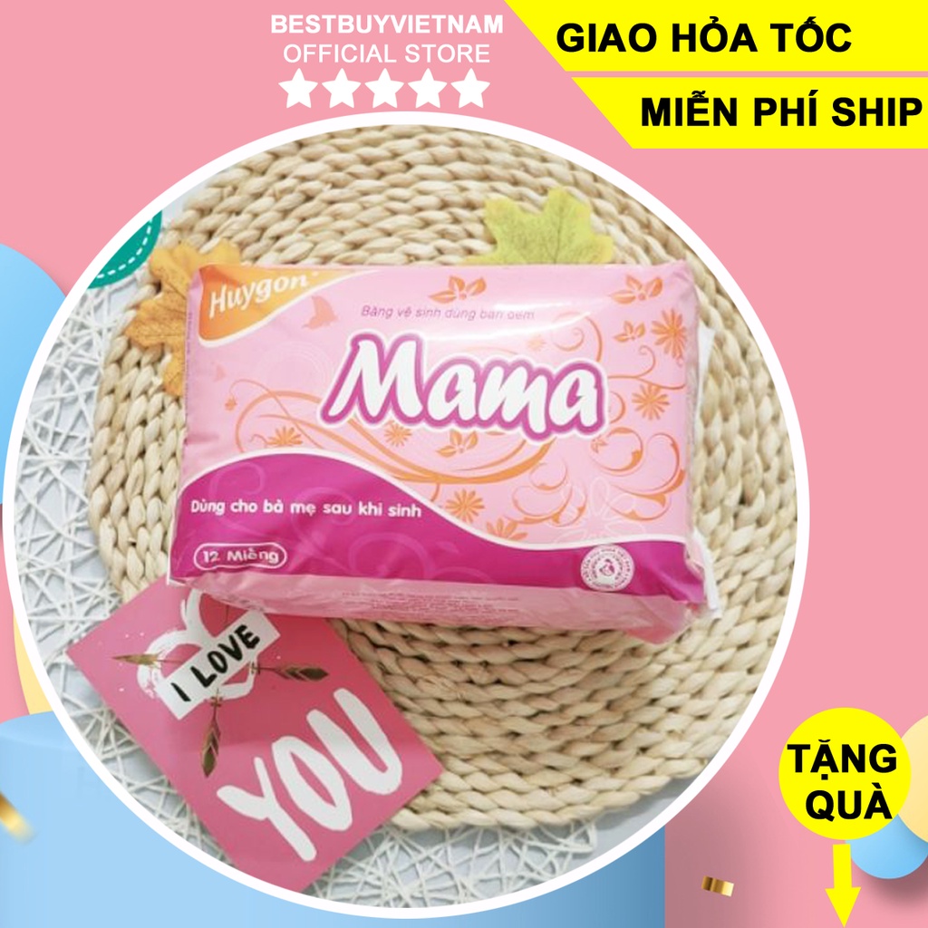 Băng vệ sinh Mama gói 12 miếng bvs ban đêm dành cho mẹ sau sinh ...