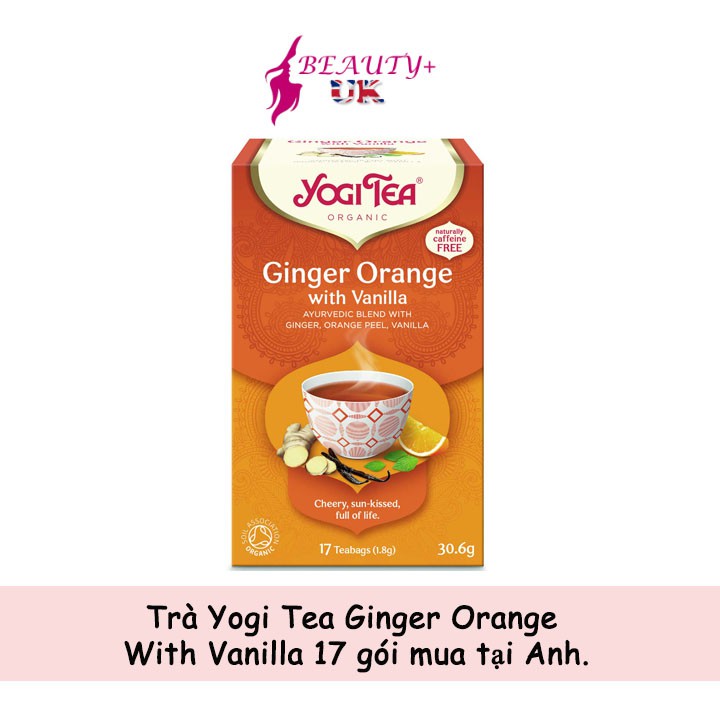Trà Yogi Tea Ginger Orange With Vanilla 17 gói mua tại Anh | Shopee ...
