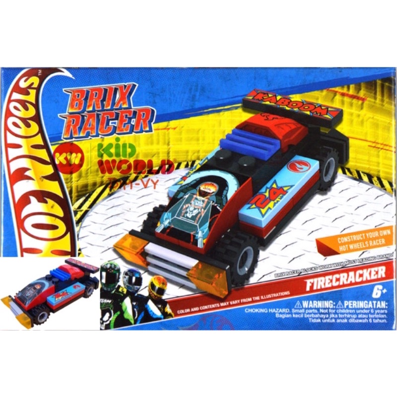 Xe mô hình Hot Wheels lắp ráp Mini Brix Racer Emco 8981. | Shopee Việt Nam