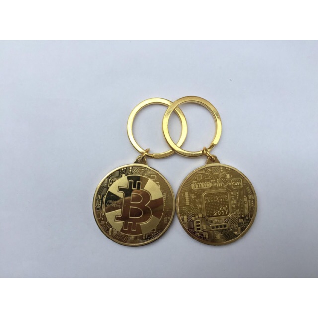 Móc chìa khoá Bitcoin may mắn, tài lộc (tặng thêm 1 đồng xu bitcoin khi ...
