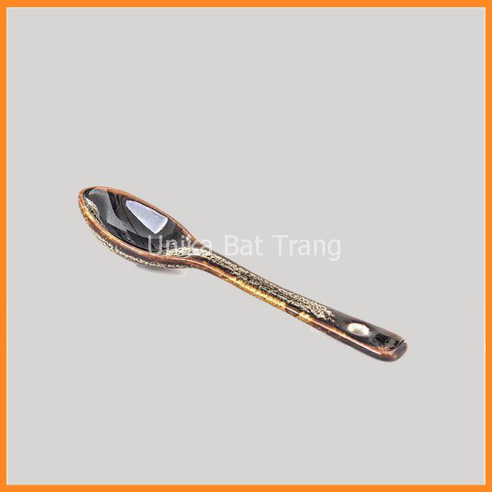 Thìa Cafe Men Gấm Vàng - Thìa Cafe Sứ Đẳng Cấp - Gốm Sứ Bát Tràng ...