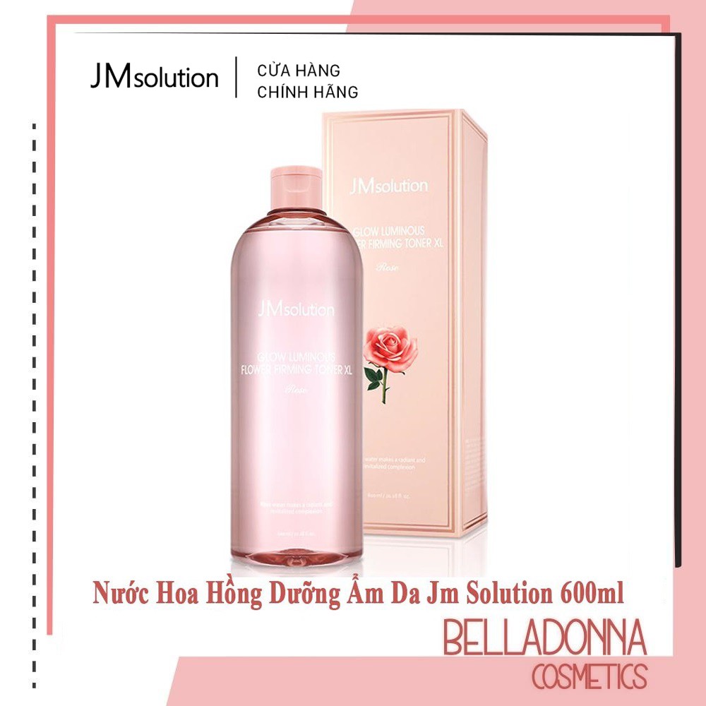 Nước Hoa Hồng Đàn Hồi Cho Da JM Solution Glow Luminous Flower Firming Toner XL 600ml | Shopee ...