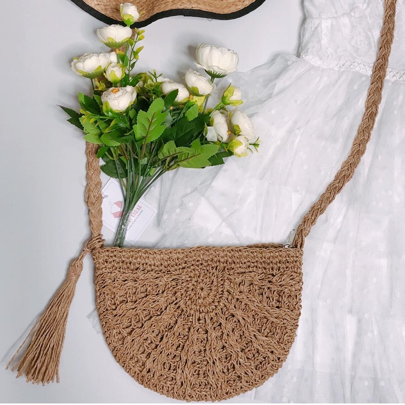 Túi cói handmade nữ tính | Shopee Việt Nam