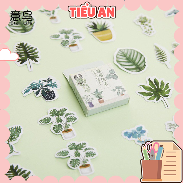 Bộ sticker/ Hình dán Họa Tiết Hình Lá Cây (46 Hình) | Shopee Việt Nam