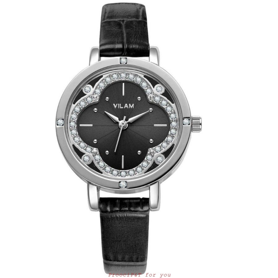 ĐỒNG HỒ NỮ VILAM VI906 DÂY DA (ĐEN) | Shopee Việt Nam