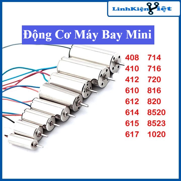 Động cơ máy bay mini đủ loại 720/820/8520/716/610 điện áp 3.7V-4.2V | Shopee Việt Nam