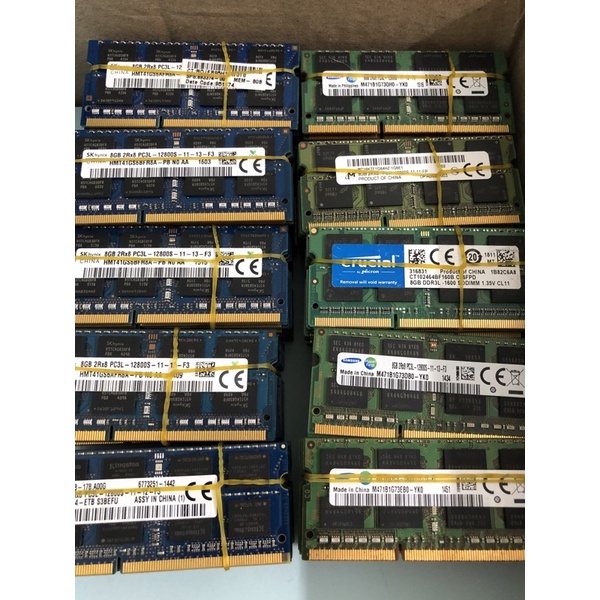 RAM LAPTOP DDR3 8Gb bus 1600 (12800S) PC3L 1.35v hàng tháo máy bảo hành ...