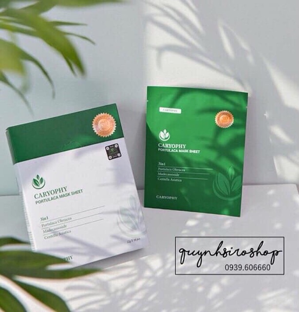 [HÀNG CTY + TEM PHỤ] MẶT NA CARYOPHY MASK SHEET - HỘP 10 MIẾNG | Shopee ...