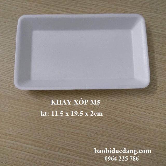 1 bịch 125 chiếc khay xốp M5 trắng đựng 250 - 300gr thực phẩm | Shopee Việt Nam