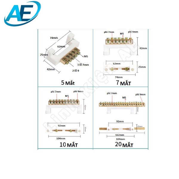 Cầu đấu trung tính loại tốt 5P 7P 10P 20P | Shopee Việt Nam