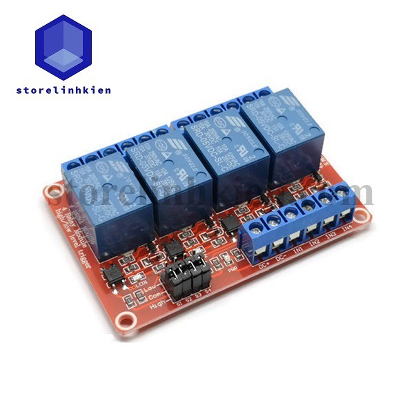 Mạch 4 Relay 5V 12V 10A Opto kích High/Low | Shopee Việt Nam