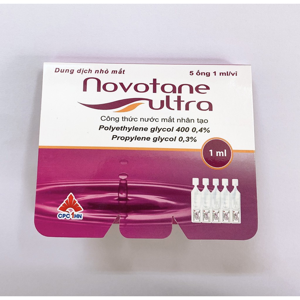 Dung dịch nhỏ mắt Novotane Ultra 5 ống 1ml/vỉ | Shopee Việt Nam