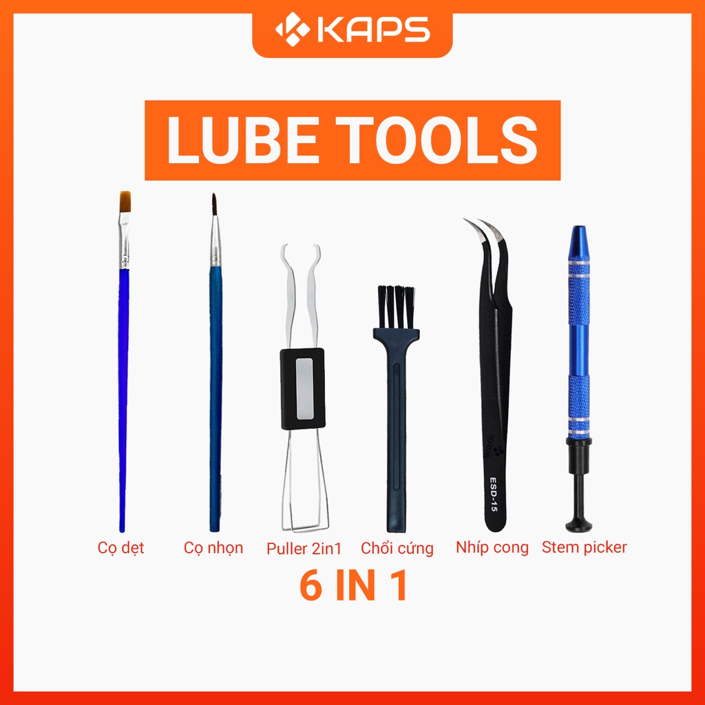 Bộ dụng cụ lube switch phím cơ 6 trong 1 | Kit Lube | Lube Tools ...