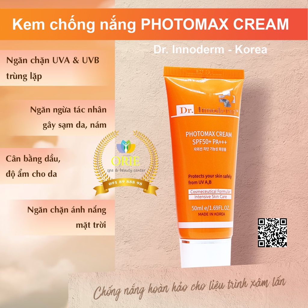KEM CHỐNG NẮNG PHOTOMAX CREAM SPF50+ PA+++ (Dr. Innoderm) | Shopee Việt Nam