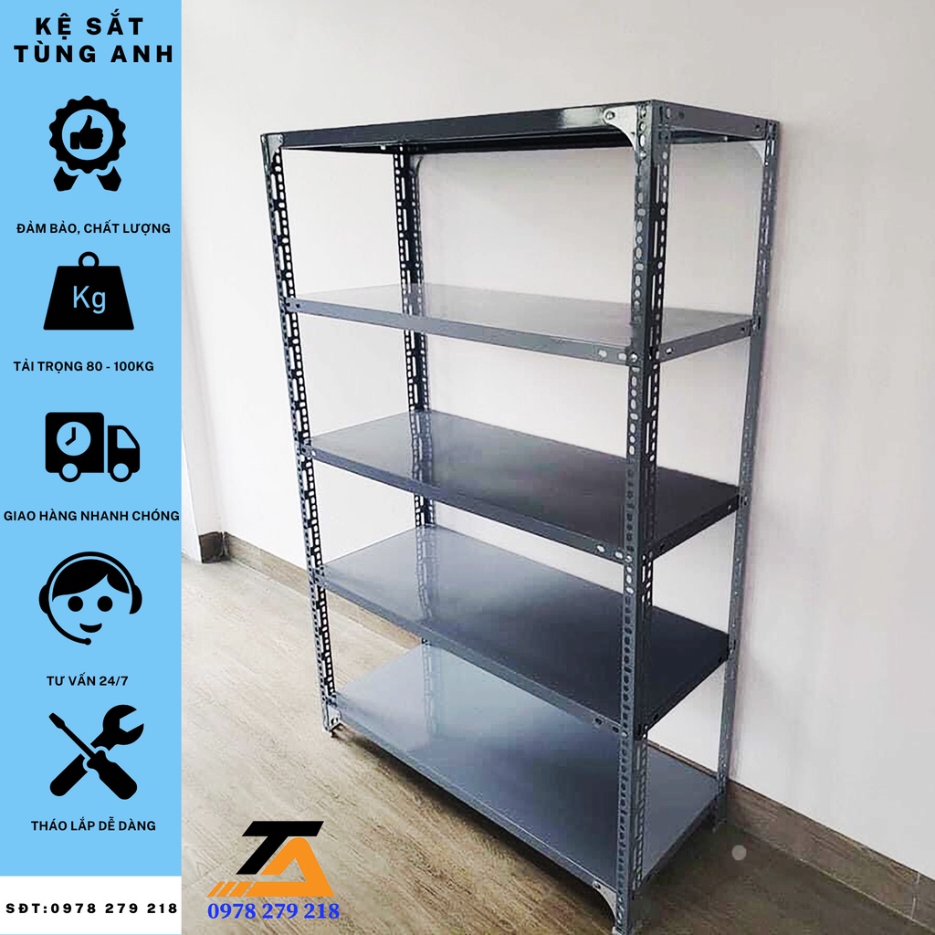 Kệ sắt 5 tầng dài 100cm rộng 40cm cao 150cm | Shopee Việt Nam