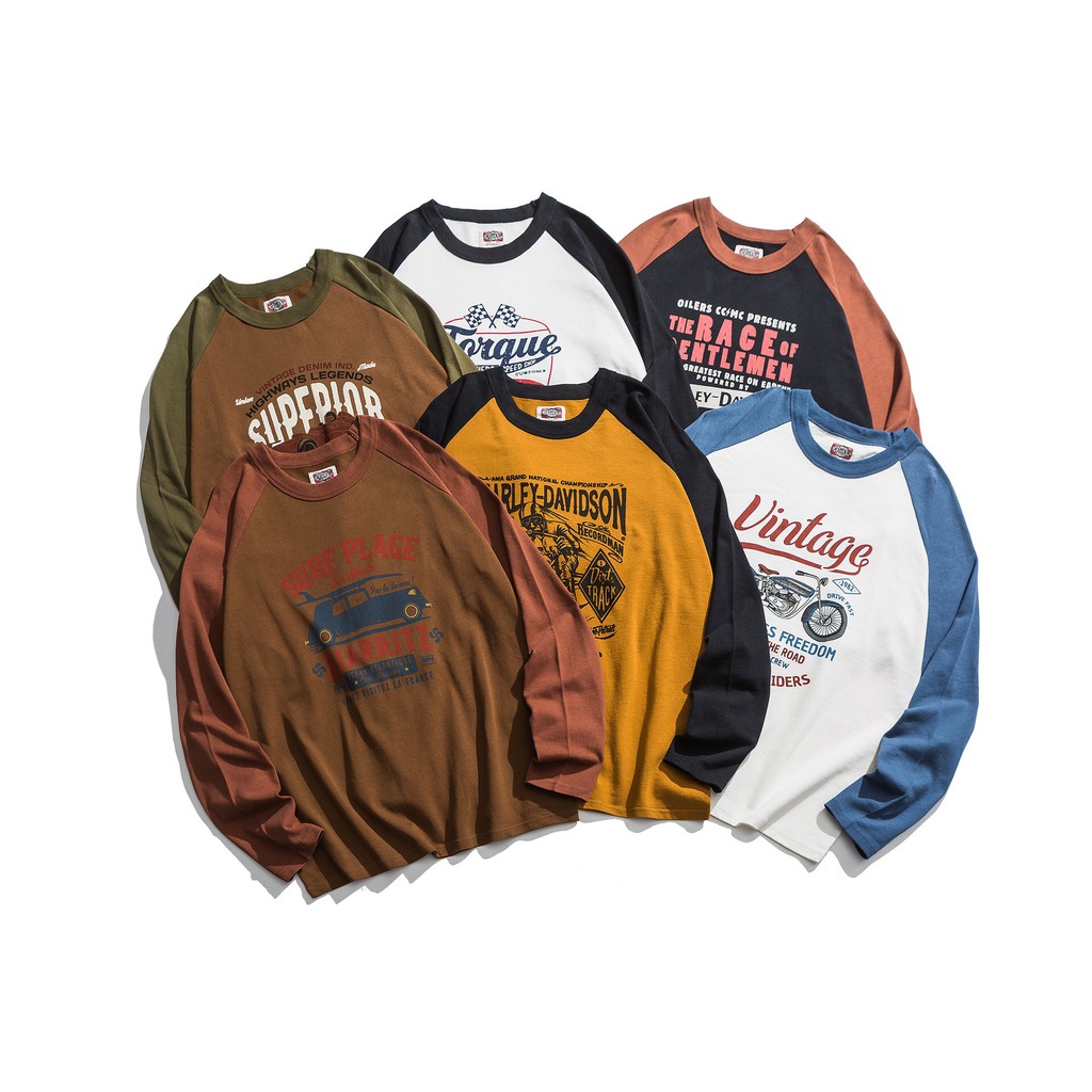 Áo Thun dài tay Red Ruggison Họa Tiết vintage | Shopee Việt Nam