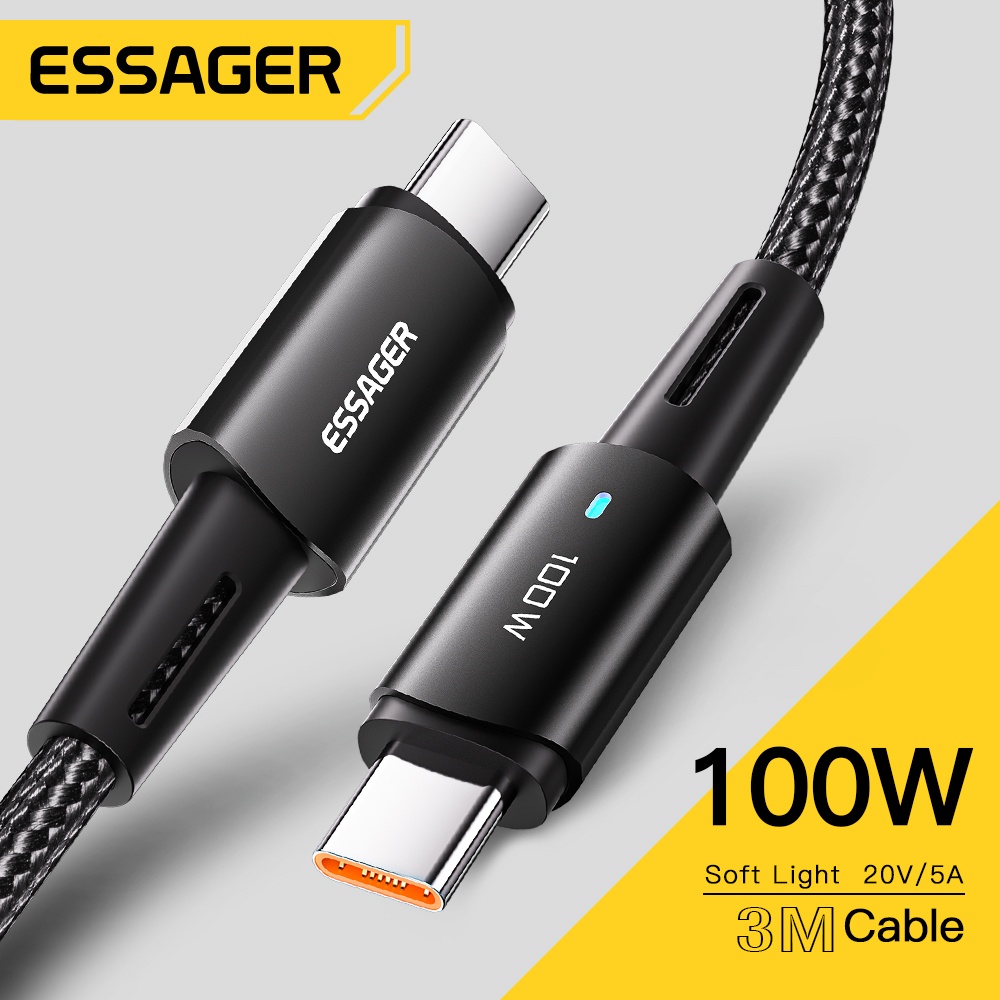 Cáp sạc nhanh Essager Type C 60W/100W cho Samsung S22 S21 Ultra Xiaomi Mi 12 | Shopee Việt Nam