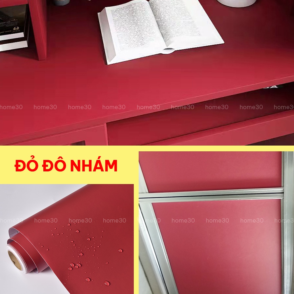 Decal trắng nhám dán cửa tủ bàn giường đủ màu đỏ xanh đen vàng cam khổ ...
