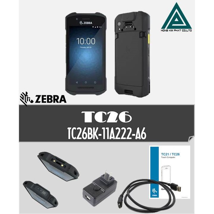 Máy đọc mã vạch Android Zebra TC26 (Bluetooth, wifi, có camera trước ...